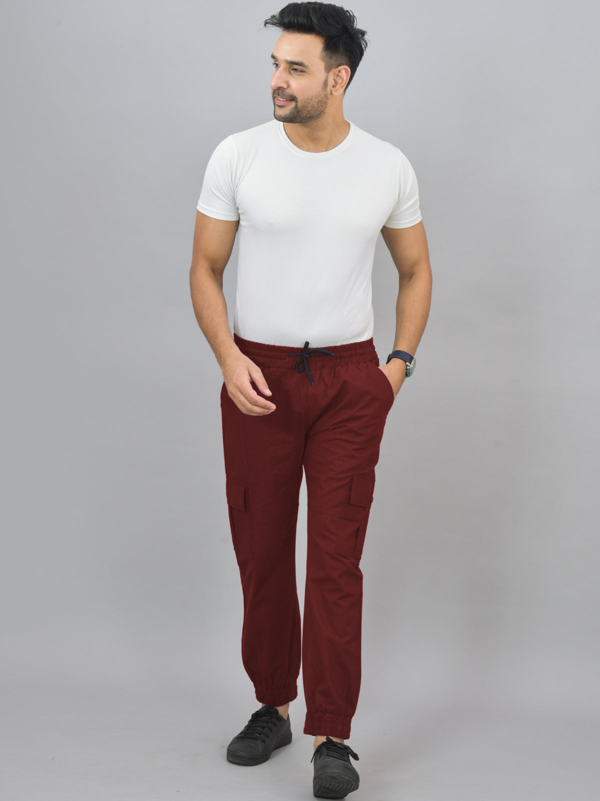 Wine Airy linen Summer Cool Cotton Comfort Joggers for men – QuaClo